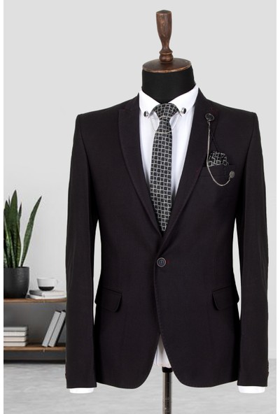 Deepsea Cep Kapaklı Dar Kesim Keten Erkek Blazer Ceket 2201590 Deepsea Cep Kapaklı Dar Kesim Keten Erkek Blazer Ceket 2201590