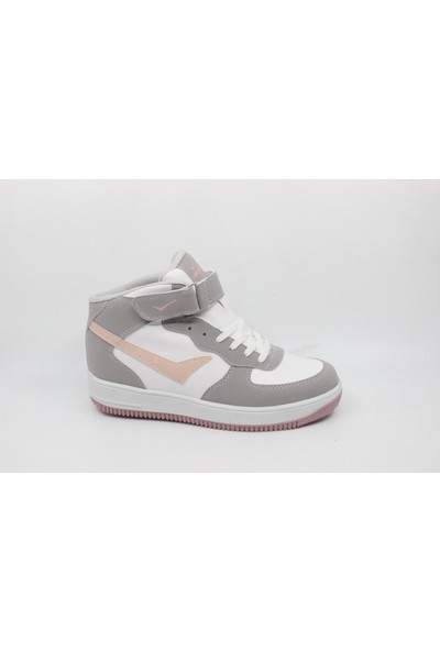Zerhan Kadın Beyaz Gri Pembe Bilekli Cırtlı Bağcıklı Spor Ayakkabı Zerhan Kadın Beyaz Gri Pembe Bilekli Cırtlı Bağcıklı Spor Ayakkabı