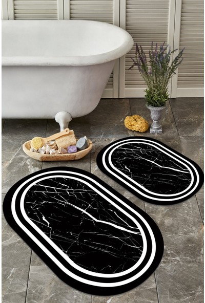 Rug Decorative 2'li Yıkanabilir Antibakteriyel Kaymaz Tabanlı Banyo Takımı 50 x 60 cm - 60 x 100 cm Rug Decorative 2'li Yıkanabilir Antibakteriyel Kaymaz Tabanlı Banyo Takımı 50 x 60 cm - 60 x 100 cm