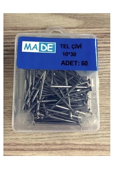 Asil Metal Made Tel Çivi 10X30 (1 Kutu:50 Adet) St-44 Asil Metal Made Tel Çivi 10X30 (1 Kutu:50 Adet) St-44