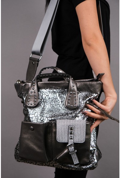 Luvi Water Platin Kadın El Çantası