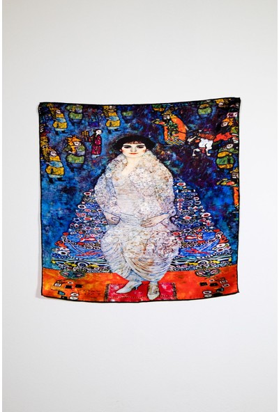Lila Rosa Gustav Klimt Desenli Ipek Bandana Fular Lila Rosa Gustav Klimt Desenli Ipek Bandana Fular