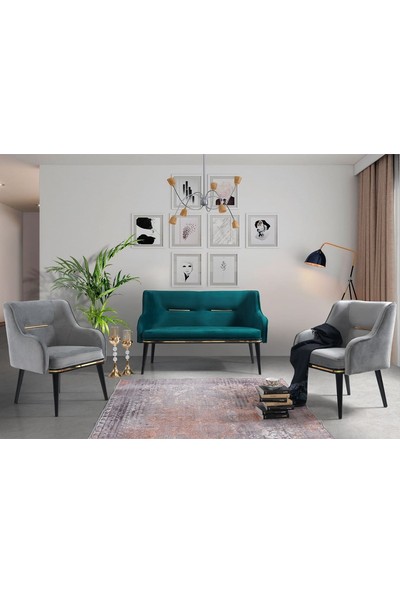 Dekorew Lüxse Kollu Çayseti Koltuk Takımı Dekorew Lüxse Kollu Çayseti Koltuk Takımı