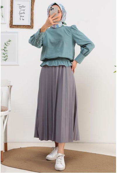 Tubbağceci Boutique Tesettür Karpuz Kol Gipeli Kadın Bluz