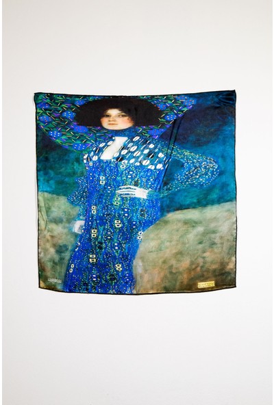 Lila Rosa Gustav Klimt Desenli Ipek Bandana Fular Lila Rosa Gustav Klimt Desenli Ipek Bandana Fular