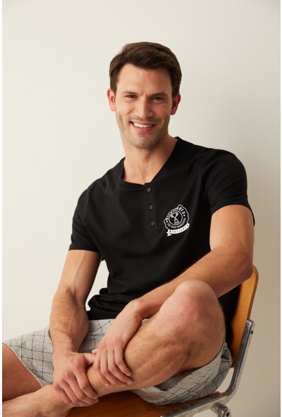 Penti Gift The Most Wonderful Dad Şort Pijama Takımı