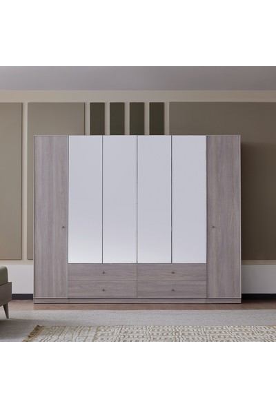 Enza Home Basel 6 Kapaklı Akordeon Gardrop Enza Home Basel 6 Kapaklı Akordeon Gardrop