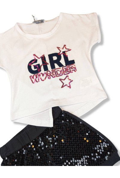 Biberon Çocuk Giyim Haliş Girl Wonder Pullu Siyah Şortlu Takım 2/6 Biberon Çocuk Giyim Haliş Girl Wonder Pullu Siyah Şortlu Takım 2/6