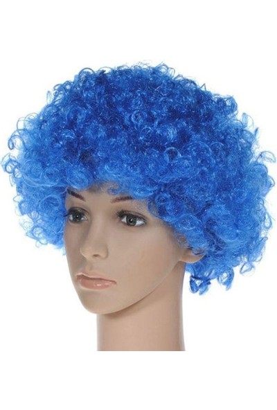 Bluehorion Mavi Renk Kıvırcık Peruk Bluehorion Mavi Renk Kıvırcık Peruk