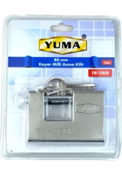 Yuma Kayar Milli Asma Kilit 80 mm Yuma Kayar Milli Asma Kilit 80 mm