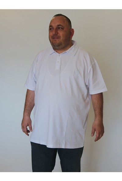 Rood Büyük Beden Unisex Polo T-Shirt