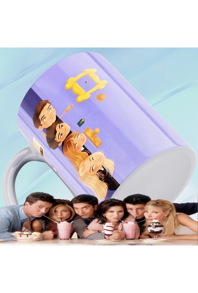 Remonz Friends Fotoğraf Albümü Üç Taraflı Baskılı Porselen Kupa Bardak Remonz Friends Fotoğraf Albümü Üç Taraflı Baskılı Porselen Kupa Bardak