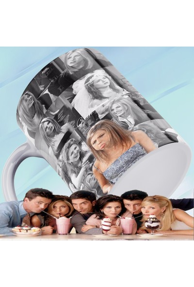 Remonz Friends Rachel Üç Taraflı Baskılı Porselen Kupa Bardak Remonz Friends Rachel Üç Taraflı Baskılı Porselen Kupa Bardak