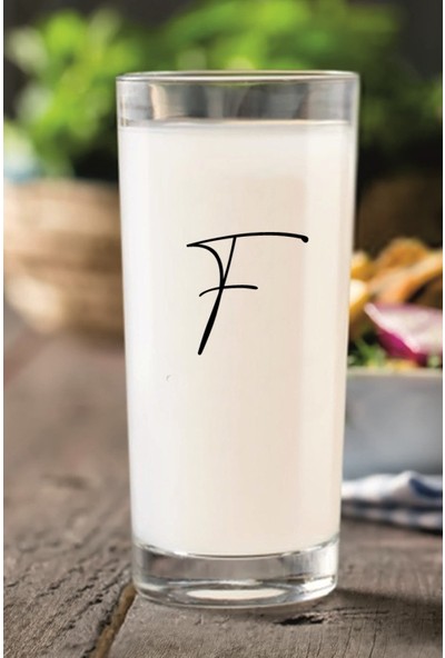 Paşabahçe Çıkmayan Baskılı F Harfli Rakı Bardağı Kadehi