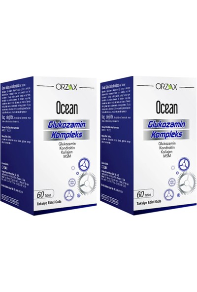 Orzax Ocean Glucosamine Complex 60 Tablet x 2 Adet Orzax Ocean Glucosamine Complex 60 Tablet x 2 Adet