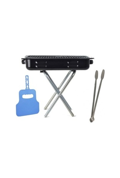 Ym Home Seyyar Ayaklı Emaye Mangal + Yelpaze + Maşa 50x35 cm Ym Home Seyyar Ayaklı Emaye Mangal + Yelpaze + Maşa 50x35 cm