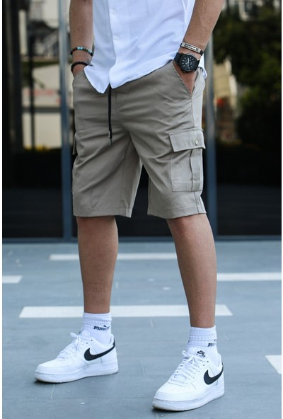 Madmext Bej Basic Kargo Cep Erkek Kapri Şort 5467 Madmext Bej Basic Kargo Cep Erkek Kapri Şort 5467
