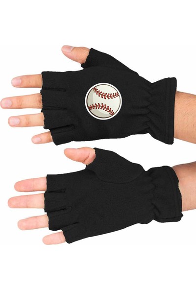 Rowalsi Beyzbol Topu Baskılı Kışlık Kesik Polar Eldiven BLL2104 Rowalsi Beyzbol Topu Baskılı Kışlık Kesik Polar Eldiven BLL2104