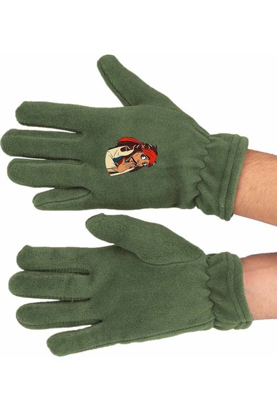Rowalsi Karayip Korsanları Baskılı Kışlık Uzun Polar Eldiven BLL3186