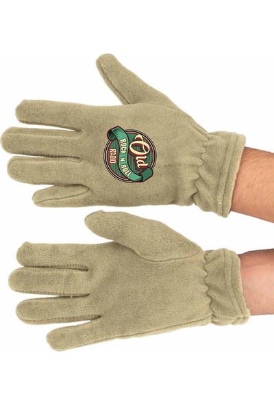 Rowalsi Rock Roll Radio Baskılı Kışlık Uzun Polar Eldiven BLL1579