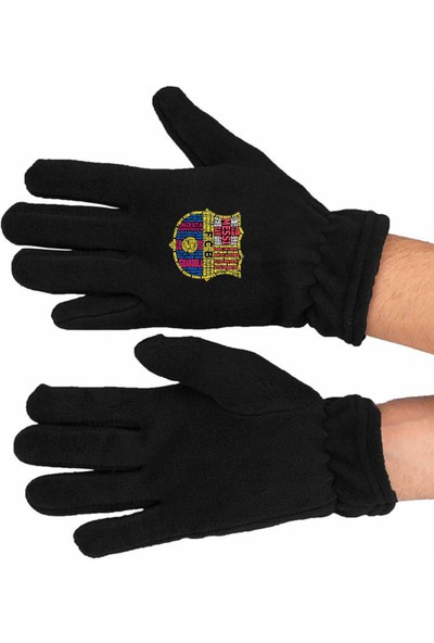 Rowalsi Barcelona Baskılı Kışlık Uzun Polar Eldiven BLL3360