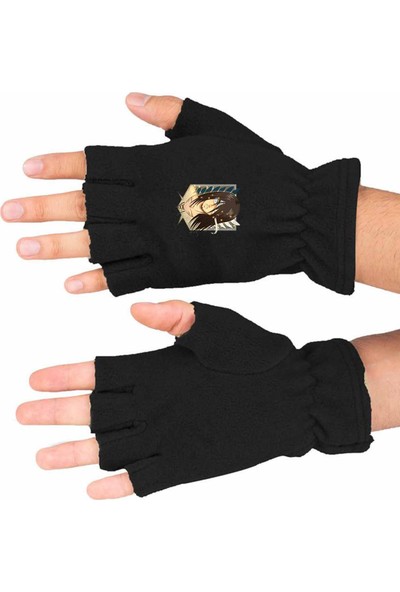 Rowalsi Anime Baskılı Kışlık Kesik Polar Eldiven BLL2797