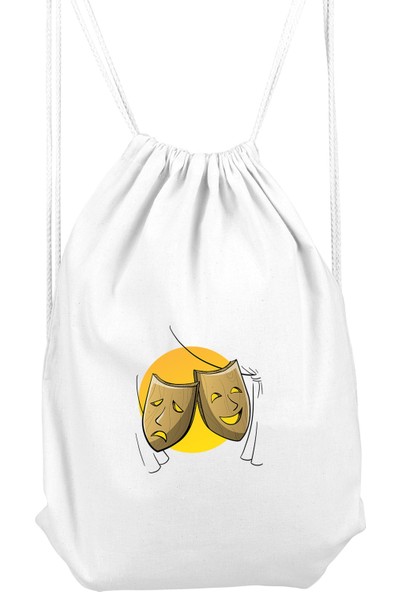 Ağlayan Gülen Maske Spor Sırt Çantası 36X50 cm BLL1045