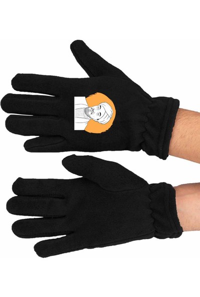 Rowalsi Baskılı Kışlık Uzun Polar Eldiven BLL1442