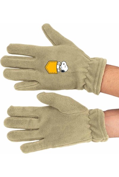 Rowalsi Snoopy Baskılı Kışlık Uzun Polar Eldiven BLL2394 Rowalsi Snoopy Baskılı Kışlık Uzun Polar Eldiven BLL2394