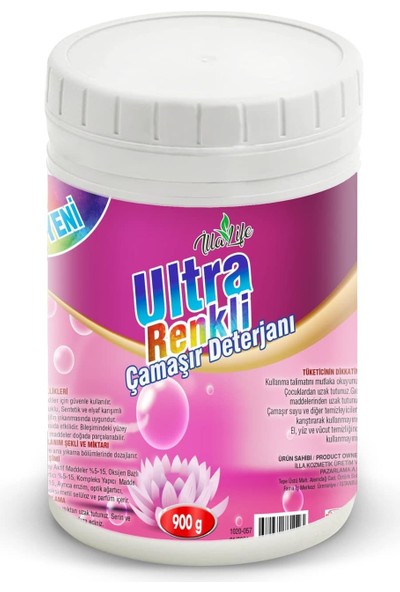 Illa Life Ultra Renkli Çamaşır Deterjanı 900G Illa Life Ultra Renkli Çamaşır Deterjanı 900G