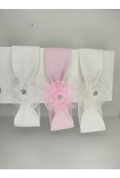 Akface 3'lü 0-12 Ay Bandana %100 Pamuklu Çorap Hediyeli