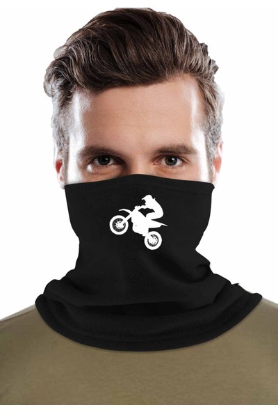 Rowalsi Motorcu Baskılı Kışlık Polar Boyunluk BLL2827 Rowalsi Motorcu Baskılı Kışlık Polar Boyunluk BLL2827