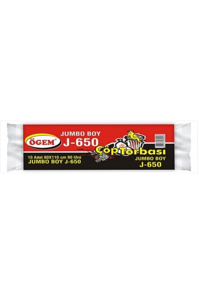 Ögem Ağır Hizmet Çöp Torbası 80X110 cm J-650 Ögem Ağır Hizmet Çöp Torbası 80X110 cm J-650