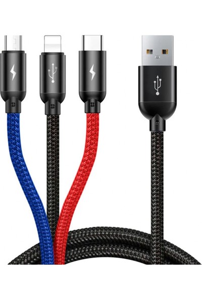 Noyiska Huawei Xiaomi Samsung Iphone Uyumlu Çoklu Şarj Aleti Cihazı Kablosu Type-C Micro Lightning 3lü Şarz Noyiska Huawei Xiaomi Samsung Iphone Uyumlu Çoklu Şarj Aleti Cihazı Kablosu Type-C Micro Lightning 3lü Şarz