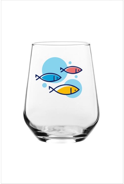 Paşabahçe Marin Serisi Balıklı Allegra Su Bardağı