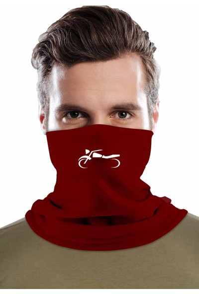 Rowalsi Motorcu Baskılı Kışlık Polar Boyunluk BLL2826