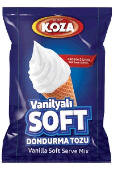 Koza Vanilyalı Soft Dondurma Tozu (1250 Gr/5 Lt Süt) Koza Vanilyalı Soft Dondurma Tozu (1250 Gr/5 Lt Süt)
