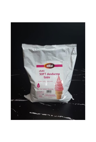 Koza Çilekli Soft Dondurma Tozu (1250 Gr/5 Lt Süt) Koza Çilekli Soft Dondurma Tozu (1250 Gr/5 Lt Süt)