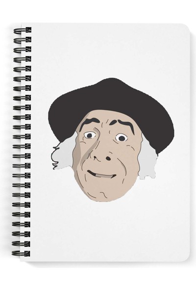 Rowalsi Ali Şen Yeşilçam Baskılı Ahşap Kapaklı Defter 15X20 cm DFT194