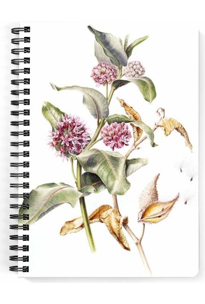 Rowalsi Çiçek Baskılı Ahşap Kapaklı Defter 15X20 cm DFT2574