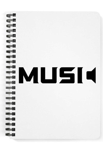 Rowalsi Music Baskılı Ahşap Kapaklı Defter 15X20 cm DFT6155