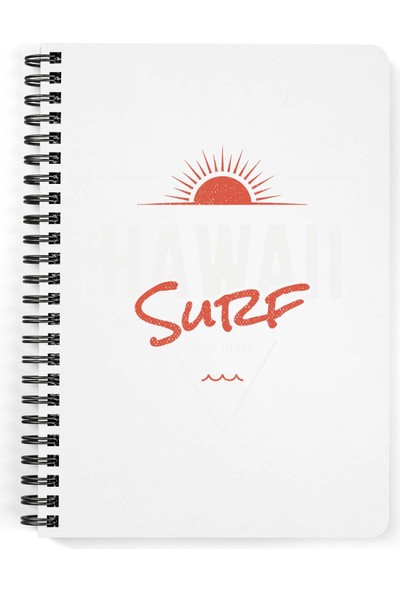 Rowalsi Hawaii Baskılı Ahşap Kapaklı Defter 15X20 cm DFT2294