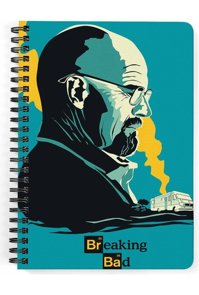 Rowalsi Breaking Bad Baskılı Ahşap Kapaklı Defter 15X20 cm DFT4802