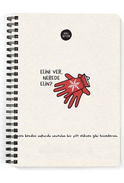 Rowalsi Elini Ver Baskılı Ahşap Kapaklı Defter 15X20 cm DFT3956
