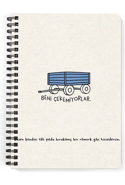Rowalsi Çekemiyorlar Baskılı Ahşap Kapaklı Defter 15X20 cm DFT4050