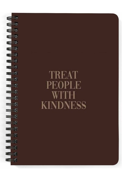 Rowalsi Kindness Baskılı Ahşap Kapaklı Defter 15X20 cm DFT3183