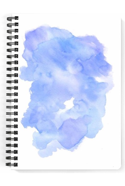 Rowalsi Mavi Bulut Baskılı Ahşap Kapaklı Defter 15X20 cm DFT3466