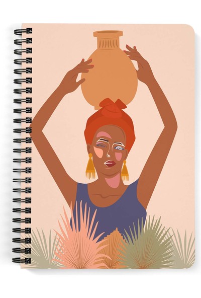 Rowalsi Woman Baskılı Ahşap Kapaklı Defter 15X20 cm DFT527