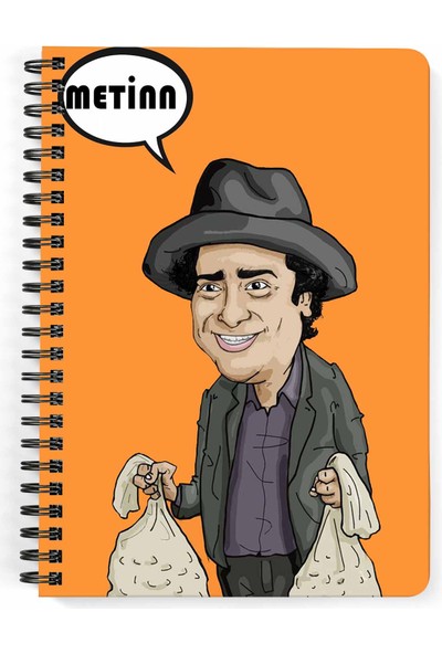 Rowalsi Metin Akpınar Baskılı Ahşap Kapaklı Defter 15X20 cm DFT3917