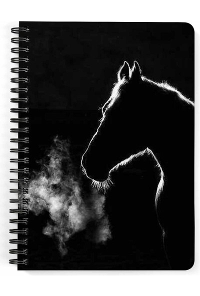 Rowalsi At Baskılı Ahşap Kapaklı Defter 15X20 cm DFT3357